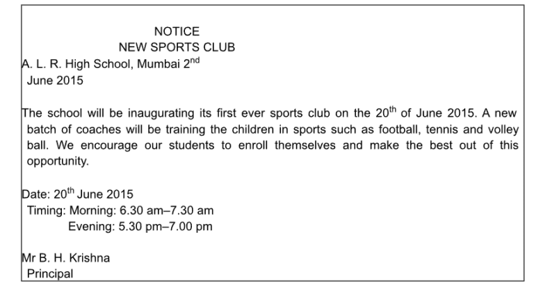 Class 7 - English(Notice Writing) - MY CLASS NOTES
